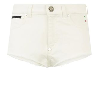 Philipp Plein Damen, Shorts, Wei&szlig;, W28Gr&ouml;&szlig;e