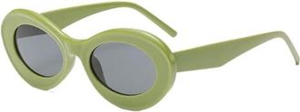 Generic Lunettes De Soleil Ovales R&eacute;tro For Femmes, Protection UV400, Lunettes De Soleil For Hommes For La Conduite Et Les Sports De Plein Air(Green)