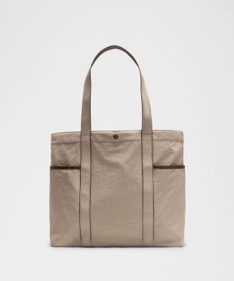 lululemon Daily Tote-Bag mit mehreren F&auml;chern 20 L - Gr&ouml;&szlig;e 20 l in Warm Ash Grey/Sequoia