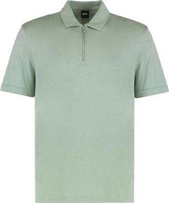 HUGO BOSS Homme, Tops, Vert, Taille: S Polo &agrave; col zipp&eacute;