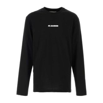 Jil Sander Homme, Tops, Noir, Taille: L T-Shirt &agrave; Manches Longues