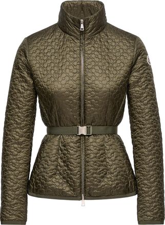 Moncler Moncler Geranium Floral-quilted Short Down Jacket, Women, Green, Size: 1