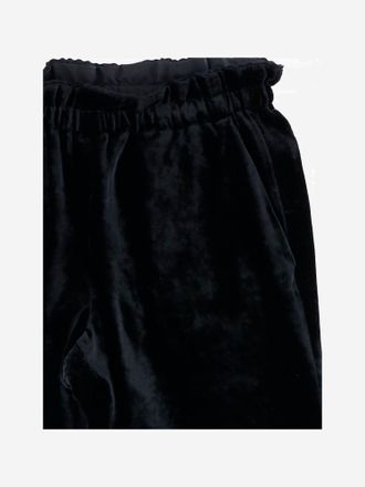 BONPOINT Girls Viscose And Silk Pants Black Trousers