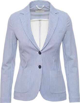 Circolo 1901 Femme, Vestes, Bleu, Taille: 34 FR Blazer en jersey ray&eacute;