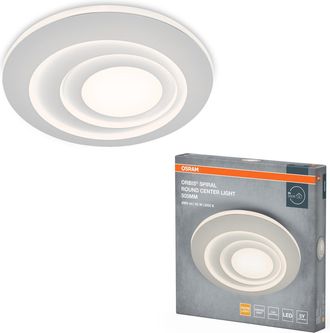 Osram ORBIS SPIRAL LED Deckenleuchte, wei&szlig;, 40W, 4000lm, 505mm Durchmesser, sehr homogene Lichtverteilung, direktes & indirektes Licht, integriertes LED-Mod