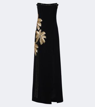 Costarellos Robe bustier Terrin &agrave; ornements
