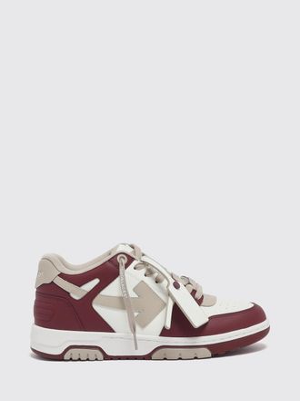 Off-white Zweifarbige Out Of Office Low-Top-Sneakers aus Leder mit perforierter Zehenpartie