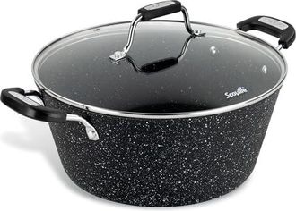 Scoville NEVERSTICK Marmite de 28 cm avec couvercle, casserole profonde antiadhésive, 5,5 l, convient pour toutes les plaques de cuisson, y compris linduction,