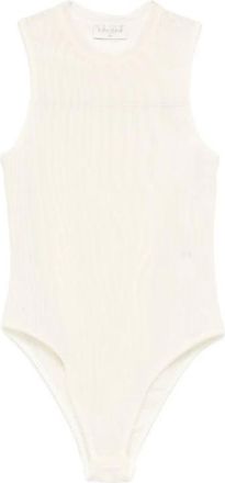 Forte_Forte Femme, Tops, Beige, Taille: 40 FR Haut Sans Manches &agrave; Encolure Ronde et Bordure Festonn&eacute;e