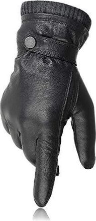 Pearlwood Pearlwood Freddie Lederhandschuhe Ziegenlederhandschuhe Fingerhandschuhe Handschuhe (8 1/2 HS - schwarz)