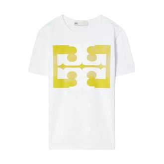 Tory Burch Ombre Logo T-shirt - - Tops - Damen - Wei&szlig; - XS