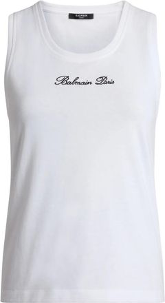 Balmain Femme, Tops, Blanc, Taille: 38 FR Paris Tank Top
