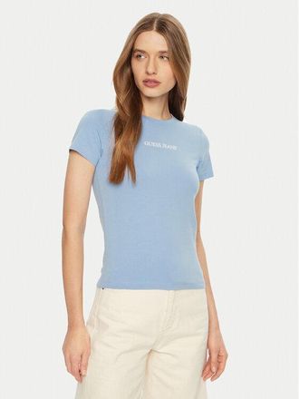 Guess T-Shirt W4YI01 J1314 Himmelblau Regular Fit