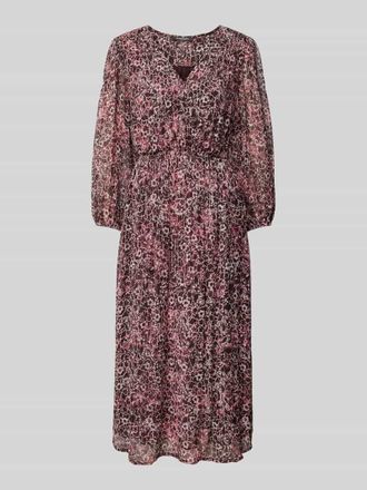 Scotch & Soda Midikleid aus Viskose-Mix mit V-Ausschnitt