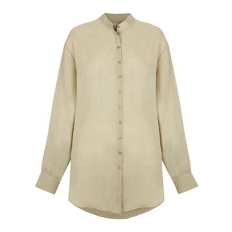 Cortana Hellblaues Ramie-Hemd - - Blouses & Shirts - Damen - Grau - L