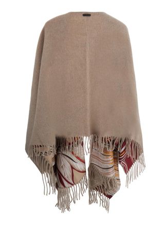 Ferragamo Cashmere and Wool Blend Cape - Beige