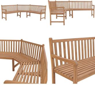 vidaXL Vidaxl - Garten-Eckbank 185x185x90 cm Massivholz Teak - Gartenbank - Teakholz Gartenbank - Outdoor Bank - Esszimmergarnitur - Balkonm&ouml;beln - Home &