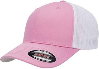 Flexfit Trucker Mesh Fitted Cap-2-Tone, Pink/White, OS