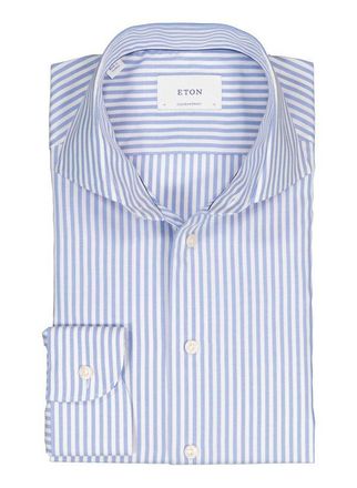 Eton Herren Hemd blau gestreift