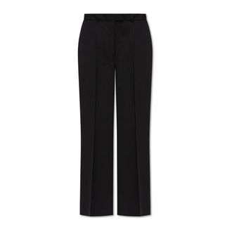 Officine Générale Femme, Pantalons, Noir, Taille: 36 FR Pantalon en laine avec pli