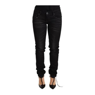 Acht Acht, Femme, Jeans, Noir, Taille: W29 Jean Skinny Taille Basse en Denim