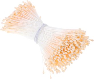 BESTONZON K&uuml;nstliche Blumen Staubbl&auml;tter Doppelk&ouml;pfig 1mm Seidenmatt Champagnerfarben 380 St&uuml;ck Selbstgemacht Blumenherstellung Bastelmaterial f&uuml;r Hochzeiten Pa