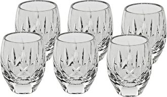 Cristalica Wodkaglas Likörglas Schnapsglas 6er Set 50ml H 6cm Transparent Kristallglas