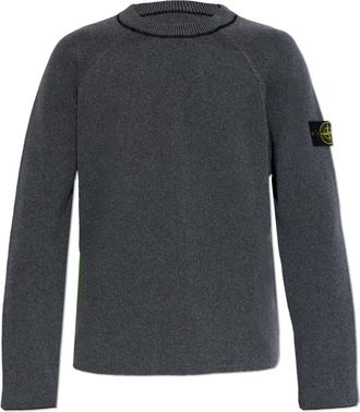 Stone Island Homme, Pulls, Gris, Taille: S Pull avec &eacute;cusson logo