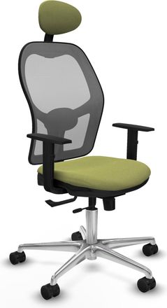 Piqueras y Crespo Computerstuhl mit 1D-Armen, h&ouml;henverstellbare Lendenwirbelst&uuml;tze und festes Kopfteil, ausgestattet mit Syncro/Traslack und injiziertem Schaumstoff, Gr