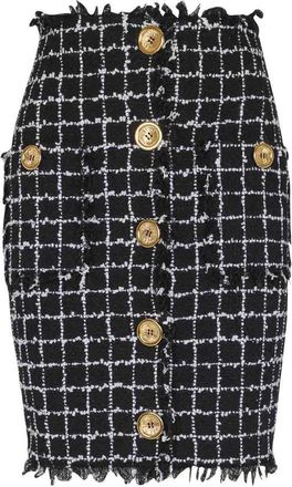 Balmain Jupe Midi - Noir
