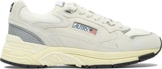 Autry Low-Top Sneaker - Hyperway Low Man Suede/Mesh Wht/Silv - Gr. 42 (EU) - in Grau - f&uuml;r Damen