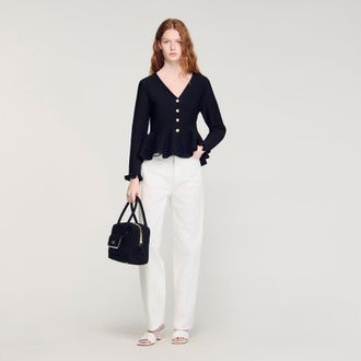 Sandro Cardigan mit Sch&ouml;&szlig;chen