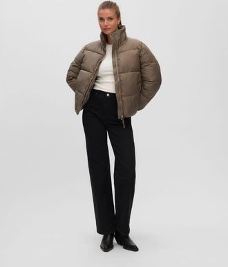 Vero Moda Dina leichte Steppjacke in Braun-Grau