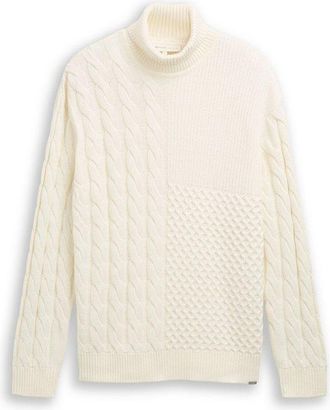 Tom Tailor Strickpullover Pullover & Strickjacken Relaxed Fit Rollkragenpullover mit Zopfmuster