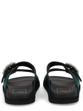 Roger Vivier Slidi Viv Sandal - Green