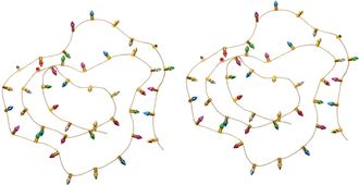 Garneck 2stücke Mini Lichterkette Für Puppenhaus Teiliges Realistische Dekoration Beleuchtung Für Mini-häuser Einfach Der Anwendung Für Kinderzimmer Und Gebur