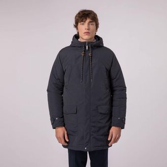 Faguo Parka en polyester recycl&eacute; marine