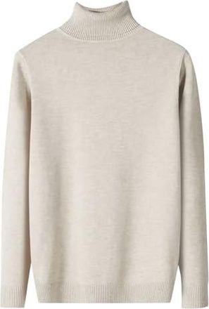 Generic 2025- Pull Col Roul&eacute; Homme Grande Taille- Pull Chaud Tricot Casual Couleur Unie Coupe Slim Sweater Confortable Chic Basique Polyvalent Temp&eacute;rament Cha