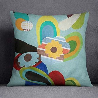 Bonamaison Le Jardin du Lin Kissenhüllen, Cotton, Mehrfarbig, 45x45