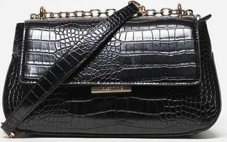 Valentino Afrodite - Schultertasche in Schwarz mit Schlangenmuster und Umh&auml;ngeriemen