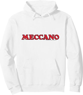 Meccano Classic Rotes Textlogo im Retro-Look Pullover Hoodie