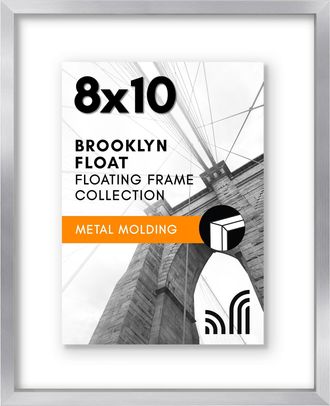 Americanflat Schwebender Aluminium-Bilderrahmen mit bruchfestem Glas, Verwendung als 20,3 x 25,4 cm Bilderrahmen oder 12,7 x 17,8 cm großer Bilderrahmen - Signatur