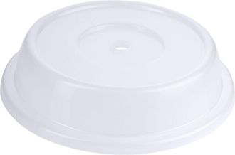 Contacto Kunststoff Tellerglocke f&uuml;r Teller &Oslash; 23-24,5 cm, H&ouml;he 7 cm, Au&szlig;enma&szlig; &Oslash; 25,5 cm mit Griffloch, milchig-transparent, temperaturbest&auml;ndig