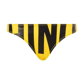 Moschino Gelbes Bikiniunterteil mit Logo - - Swimwear - Damen - Gelb - M