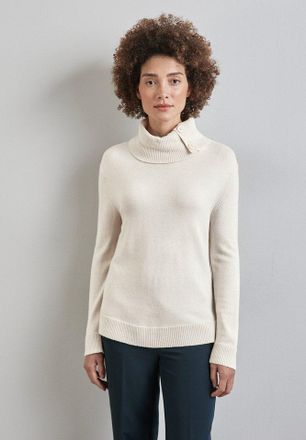 Street One Rollkragenpullover mit Knopf Details