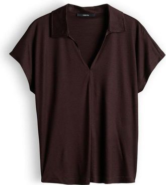 someday Poloshirt Kendri aus Viskose mit flie&szlig;endem Fall Leichte Transparenz f&uuml;r feminine Looks