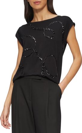 s.Oliver Black Label T-Shirt mit Pailletten