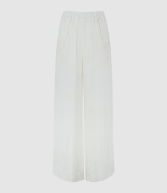 Margaux Lonnberg Pantalon Ned Viscose White