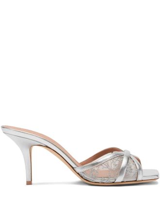 Malone Souliers sandales Perla &agrave; fleurs brod&eacute;es - Blanc