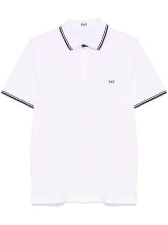 Fay polo en piqué - Blanc